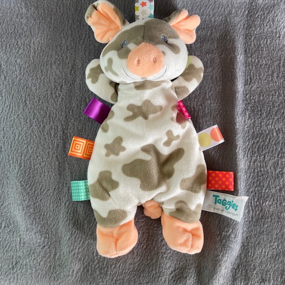 Ty | Toys | Taggies Cow Lovey Tan And White | Poshmark